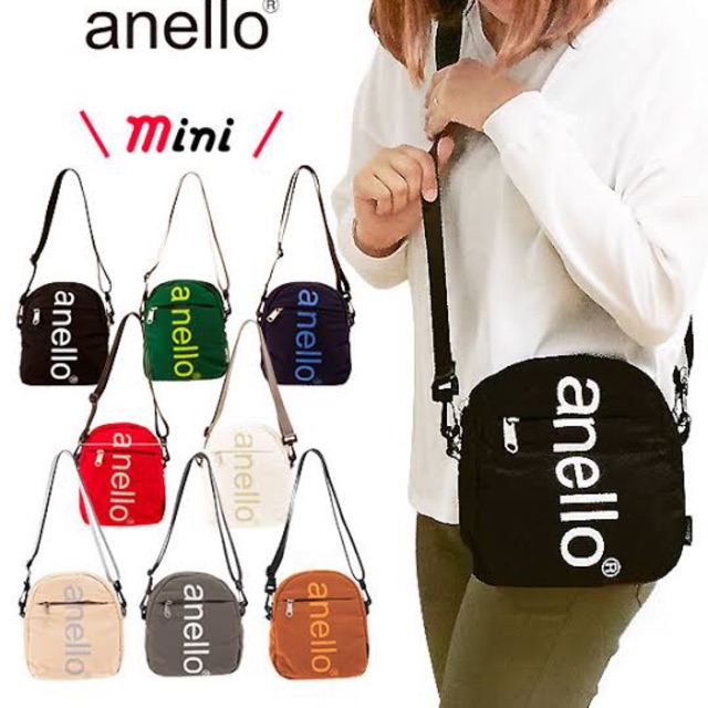 Anello Mini Shoulder Big Bag Logo ของแท้ สีดำ | Shopee Thailand