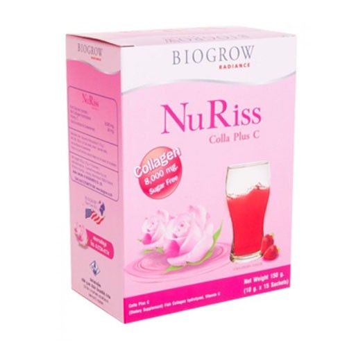 Biogrow NuRiss Colla Plus C (15 ซอง) | Shopee Thailand