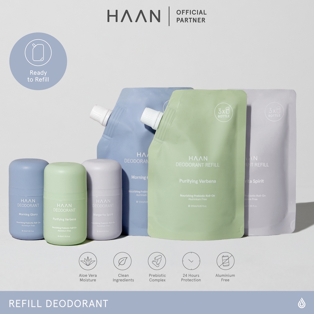 HAAN Deodorant ผลิตภัณฑ์ระงับกลิ่นกายชนิดน้ำ สามารถรีฟิลได้ สารสกัดจาก ...