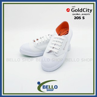 Gold City 205S รองเท้า โกลซิตี้ รองเท้านักเรียน รองเท้าผ้าใบนักเรียน พื้นยางดิบ รองเท้าGoldCity ...