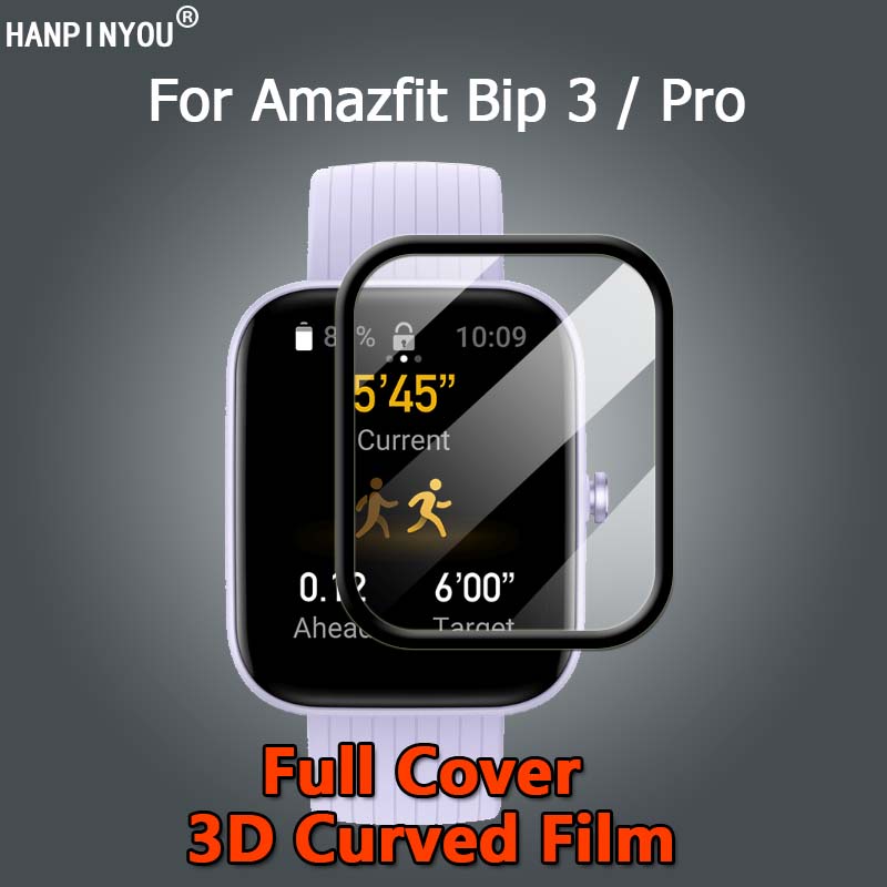 สําหรับ Amazfit Bip 3 5 Bip3 Pro สมาร์ทวอทช์ ใสพิเศษ 3D โค้ง นิ่ม ฟิล์ม ...