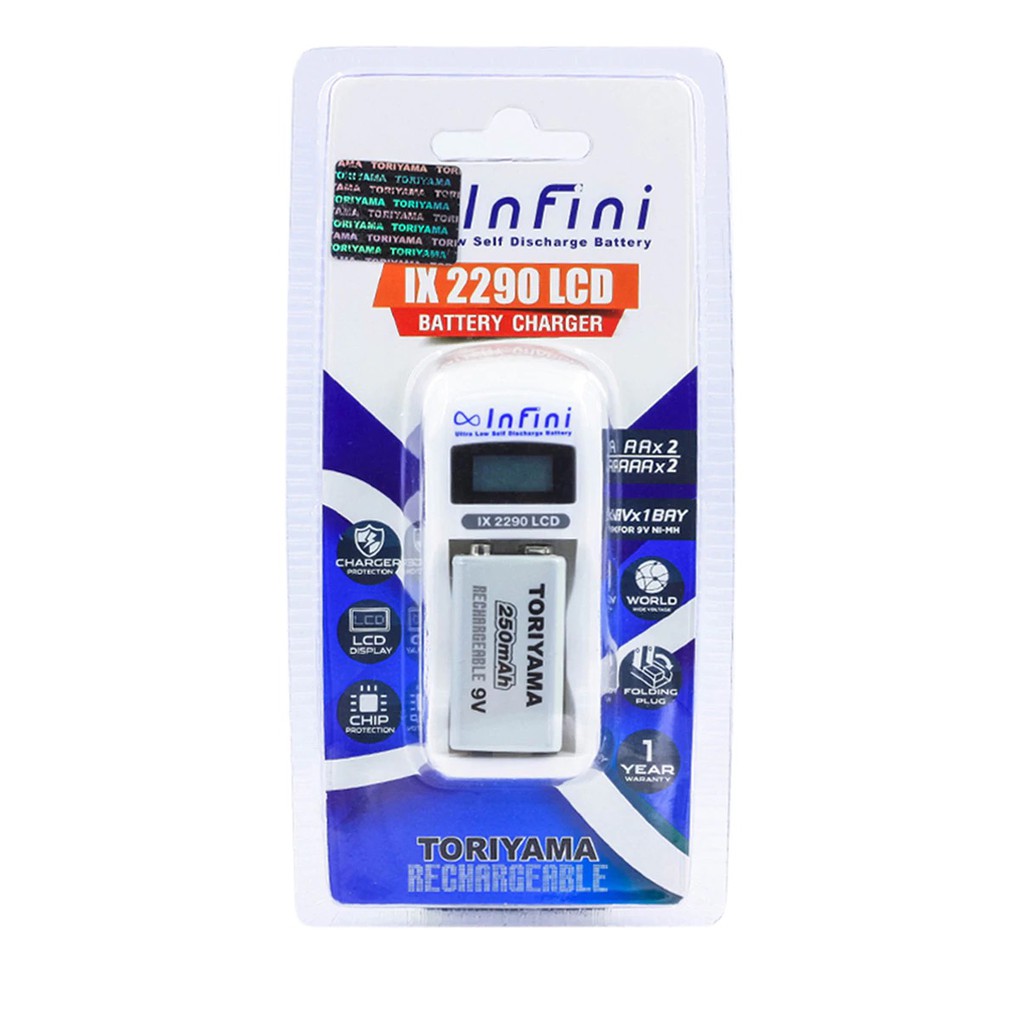 🔥🔥ที่ชาร์จ และถ่าน 9V TORIYAMA ST INF IX2290 9V 250mAh🔥🔥 | Shopee Thailand