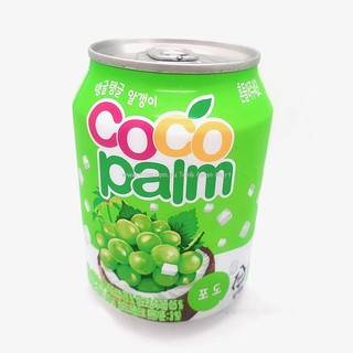 พร้อมส่ง 코코팜 포도 น้ำองุ่นผสมวุ้นมะพร้าว Haitai Coco Palm Grape Flavour Drink 238ml | Shopee Thailand