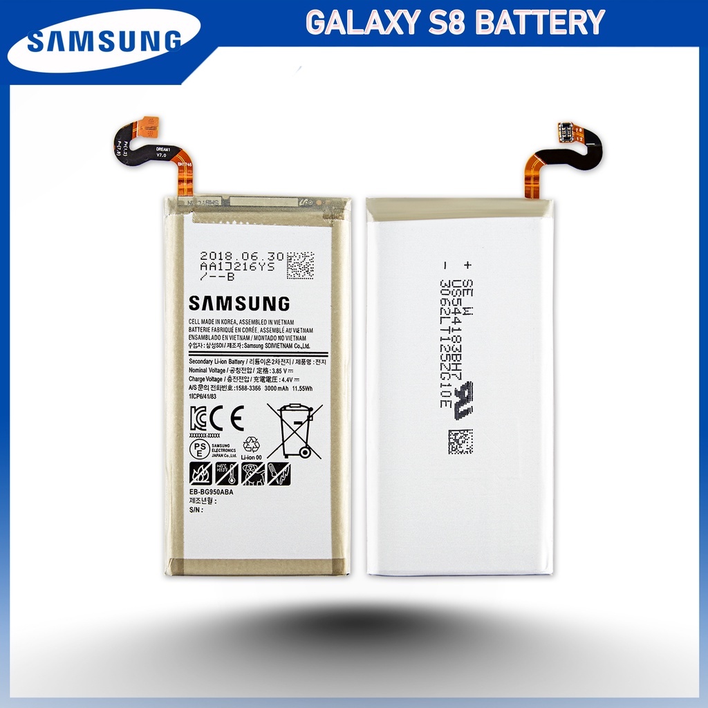 แบตเตอรี่ Samsung Galaxy S8 รุ่น EB-BG950ABE (3000mAh) แบตแท้ | Shopee Thailand