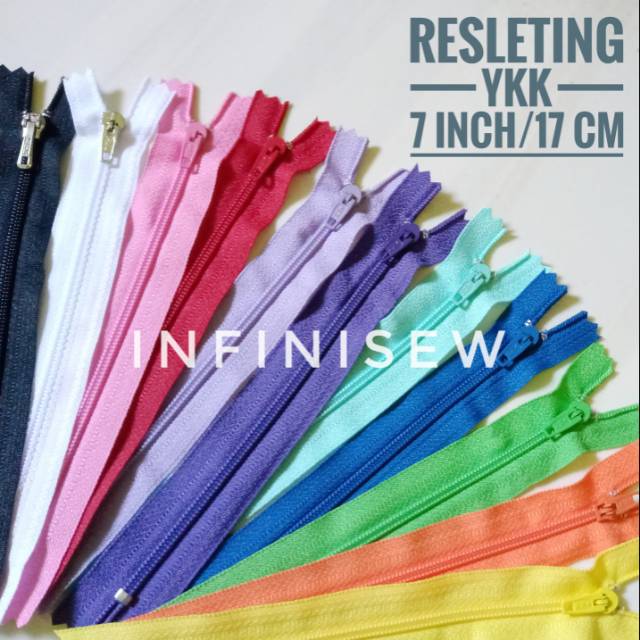 Ykk ซิป 7 นิ้ว 17 ซม. โหลละ 12 ชิ้น rets ซิปซิปซิปซิปซิปซิปซิปสี rit restleting กางเกงขายาว ...