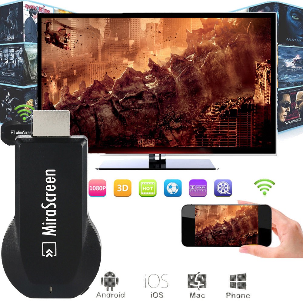 ดูมือถือบนจอทีวีด้วย Mirascreen 4K 1080P | Shopee Thailand