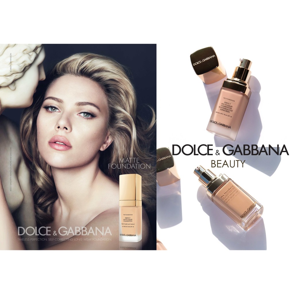 แบรนด์แท้ รองพื้น Dolce & Gabbana Velvet Skin Perfect Matte Fluid ...