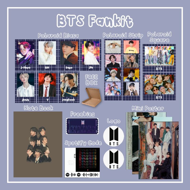 K-pop BTS Mini Fankit / Fankit BTS / แพ็คเกจออมเงิน BTS / BTS Kit / K ...