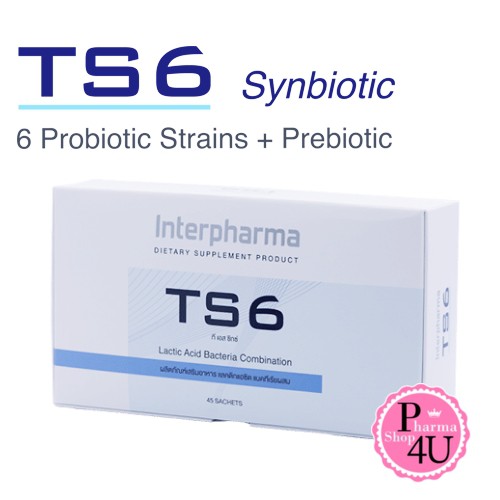 (ของแท้ 100%) TS6 Probiotic 45ซอง โปรไบโอติก จุลินทรีย์มีประโยชน์ 6 ชนิด เพื่อสุขภาพที่ดี (ระวัง ...