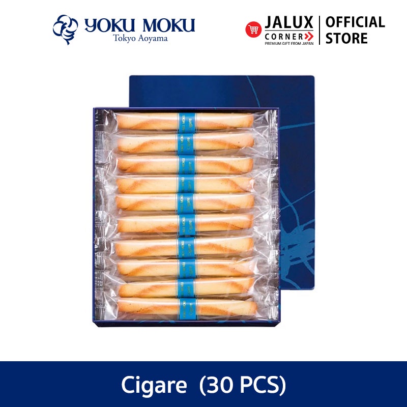 YOKU MOKU Cigare ขนมคุกกี้เนยม้วนซิการ์ กล่องเหล็ก 30 ชิ้น | Shopee Thailand