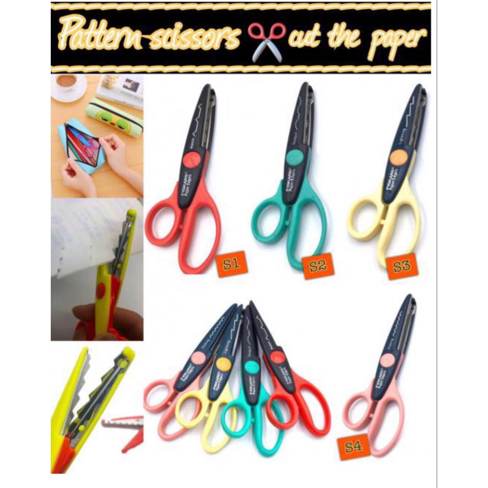 Pattern Scissors กรรไกรซิกเซก ตัดกระดาษ,ตัดลิปบิ้น, ตกแต่งกระดาษ ...