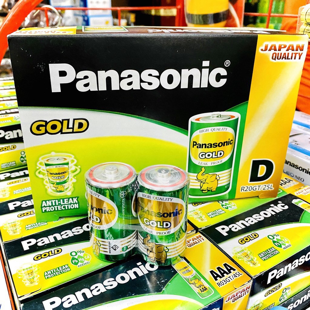 ถ่าน PANASONIC GOLD พานาเขียว ถ่าน AA/AAA/D | Shopee Thailand