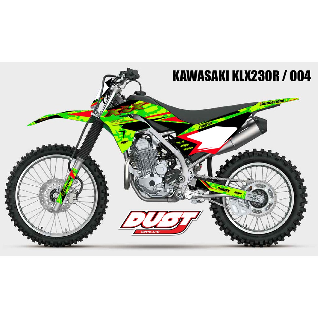 สติ๊กเกอร์วิบาก KAWASAKI KLX 230R ทั้งคัน Graphic kit สติ๊กเกอร์เคลือบ ...