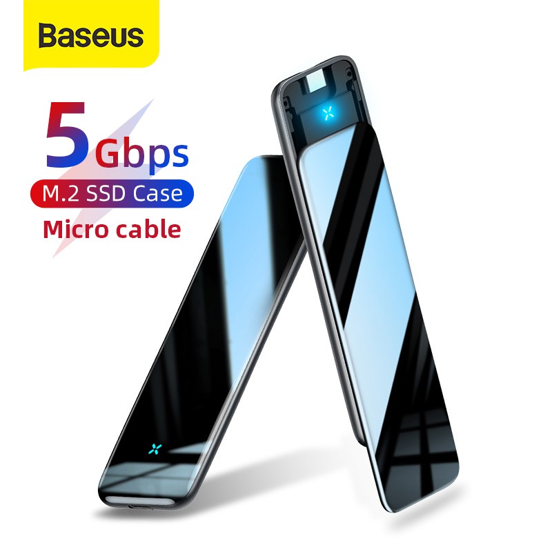 Baseus M2 SSD Case NVME External Hard Drive Case M.2 to USB Type C 3.0 ...