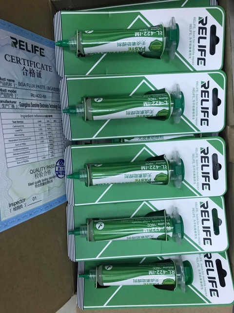 RELIFE RL-421/RL-422 ฟลักซ์สำหรับงานซ่อมบัดกรีและรีบอลชิป BGA, SMD, PGA ...