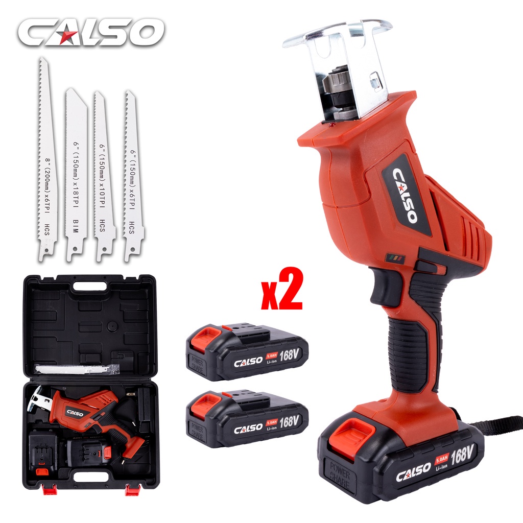 CALSO Reciprocating saw เลื่อยชักไฟฟ้าไร้สาย 168 Vแบตเตอรี่ 2 ก้อน เลื่อยไฟฟ้าไร้สาย เลื่อยชัก ...