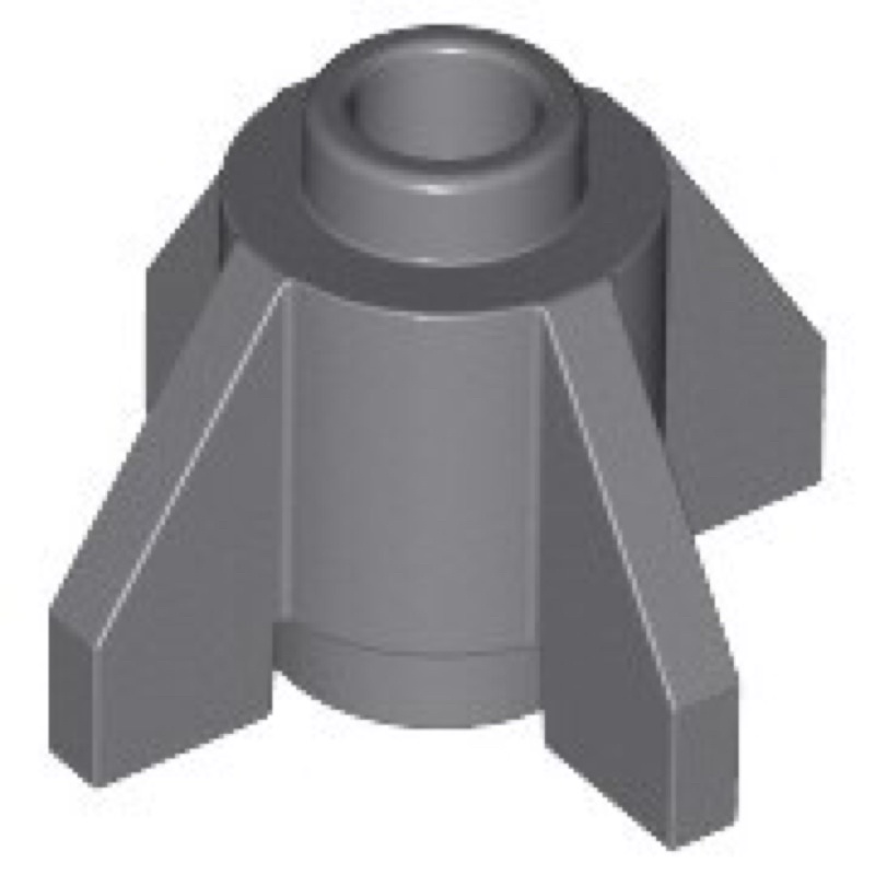Lego brick part (ชิ้นส่วนเลโก้) No.4588 Brick Round 1 x 1 with Fins ...