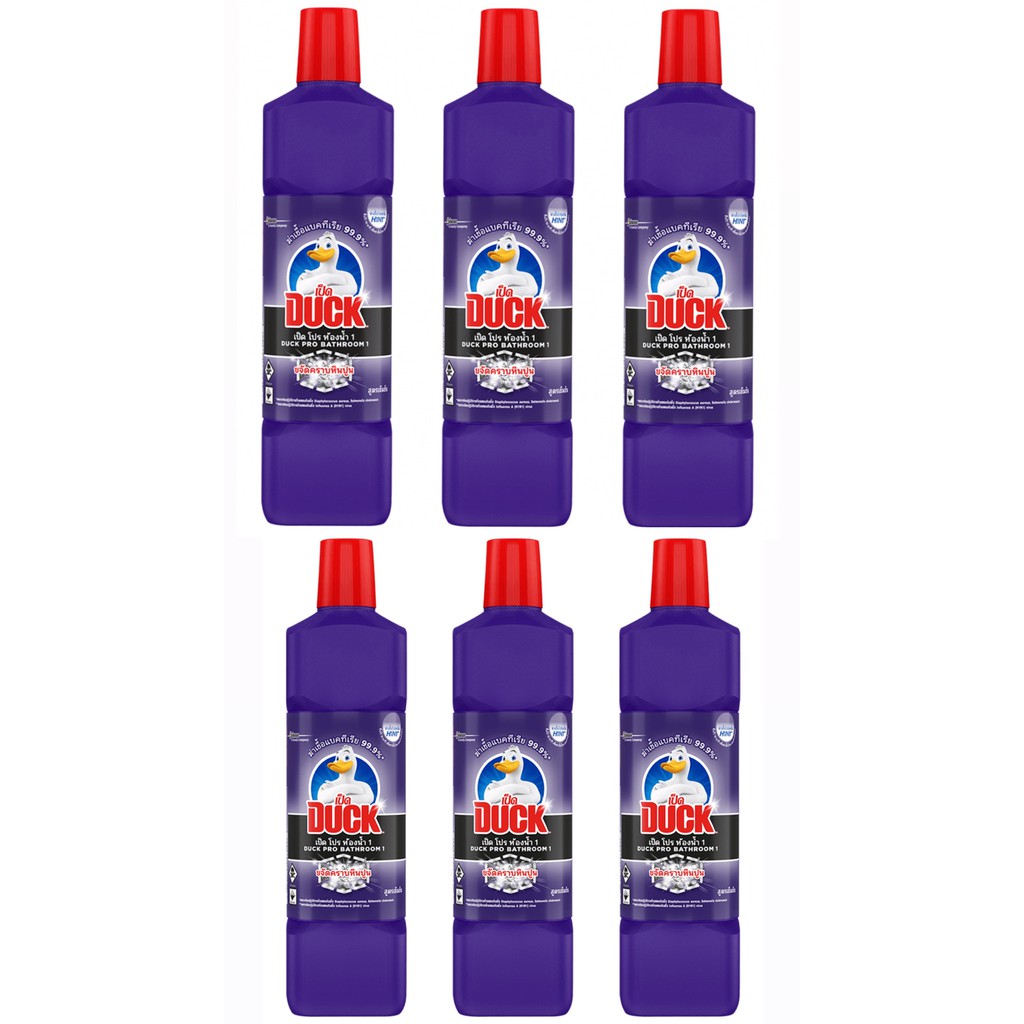(แพ็ค 6) Duck Pro Bathroom Cleaner 1 เป็ด โปร ผลิตภัณฑ์ล้างห้องน้ำ สี ...