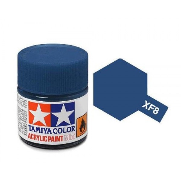 สีสูตรน้ำ TAMIYA XF-8 Flat Blue (10 ml) | Shopee Thailand