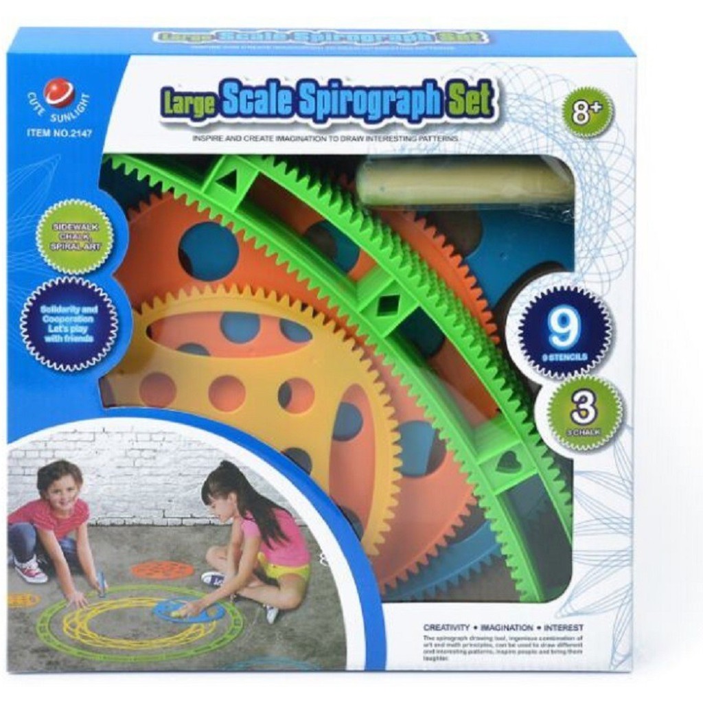 ชุดวาดเขียนสไปโรกราฟยักษ์ Large Spirograph Set | Shopee Thailand