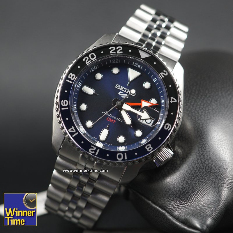นาฬิกา Seiko 5 Sports GMT รุ่น SSK003K1,SSK003K,SSK003,หน้าปัดสีน้ำเงิน ...