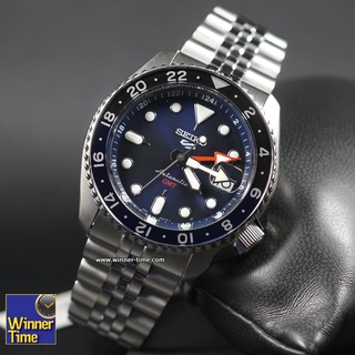 นาฬิกา Seiko 5 Sports GMT รุ่น SSK003K1,SSK003K,SSK003,หน้าปัดสีน้ำเงิน ...