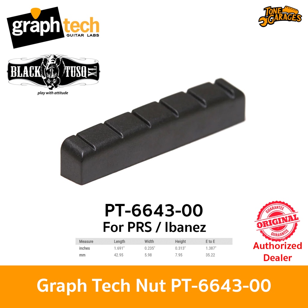 Graph Tech Black TUSQ XL Nut 43mm for PRS / Ibanez PT-6643-00 นัท ...
