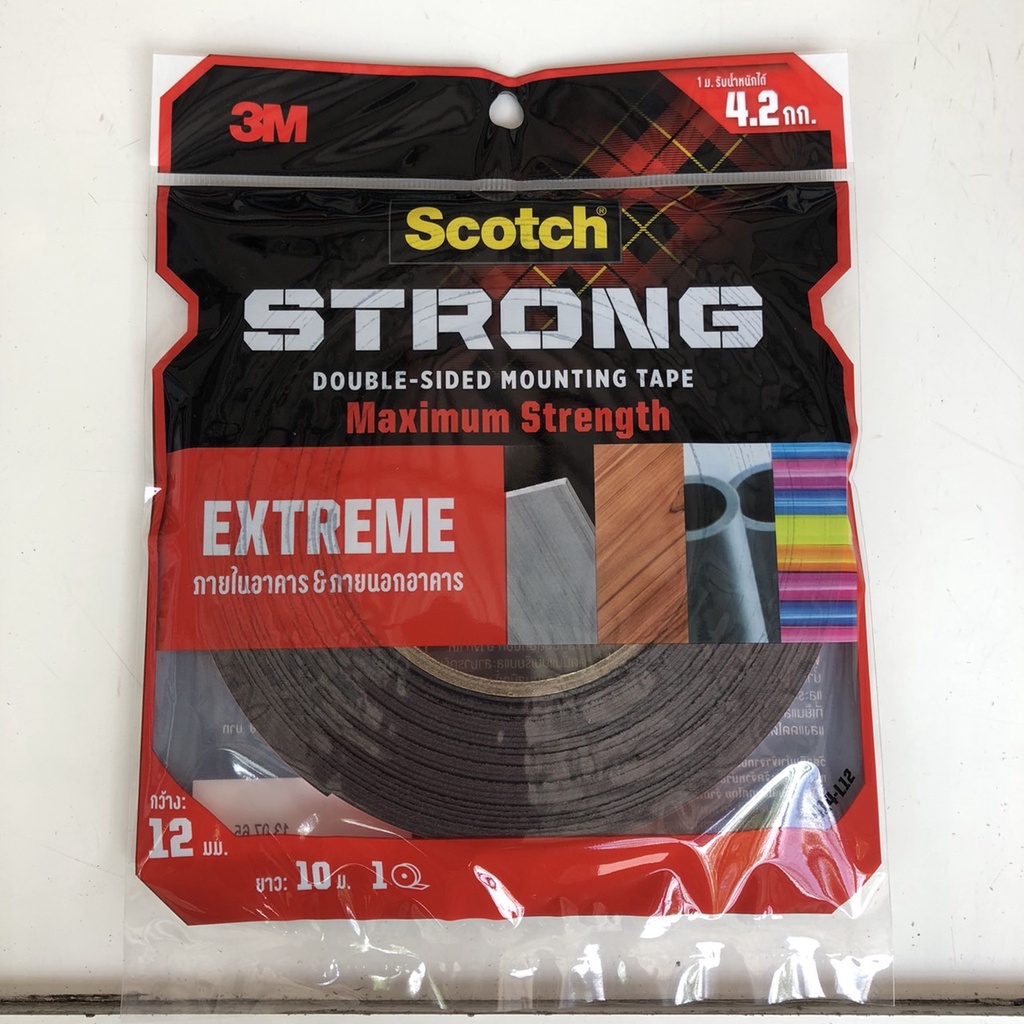 3M Scotch เทปกาว สองหน้า รุ่น Strong Extreme | Shopee Thailand