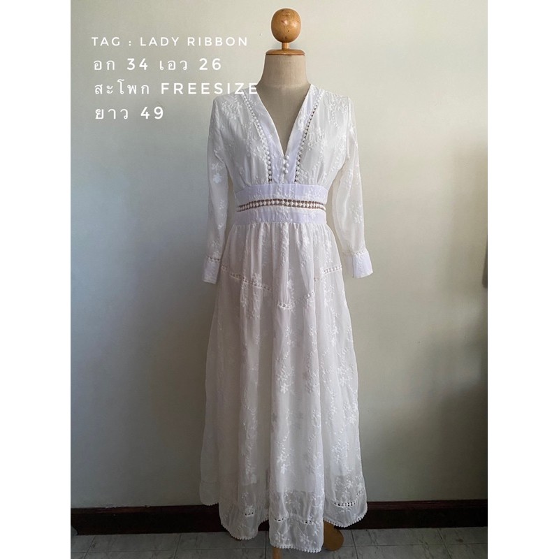 maxi dress lady ribbon | Shopee Thailand