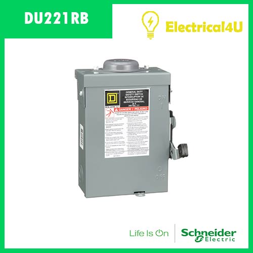 Schneider Electric DU221RB เซฟตี้ สวิตซ์ แบบไม่มีฟิวส์ใช้เป็นสะพานไฟ ...