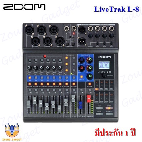 ZOOM LiveTrak L-8 Portable 8-Channel Digital Mixer and Multitrack ...