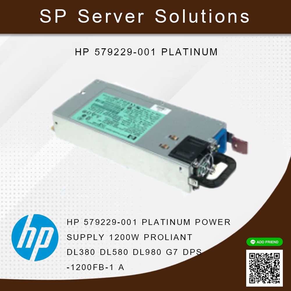 HP 579229-001 PLATINUM POWER SUPPLY 1200W PROLIANT DL380 DL580 DL980 G7 ...