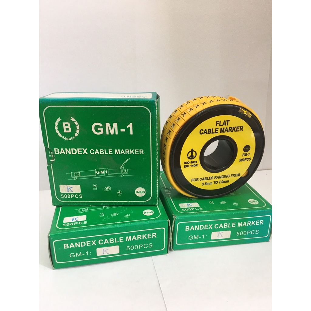เคเบิ้ลมาร์คเกอร์ CABLE MARKER (NUMBER AND LETTERS) (BANDEX) รุ่น GM ...
