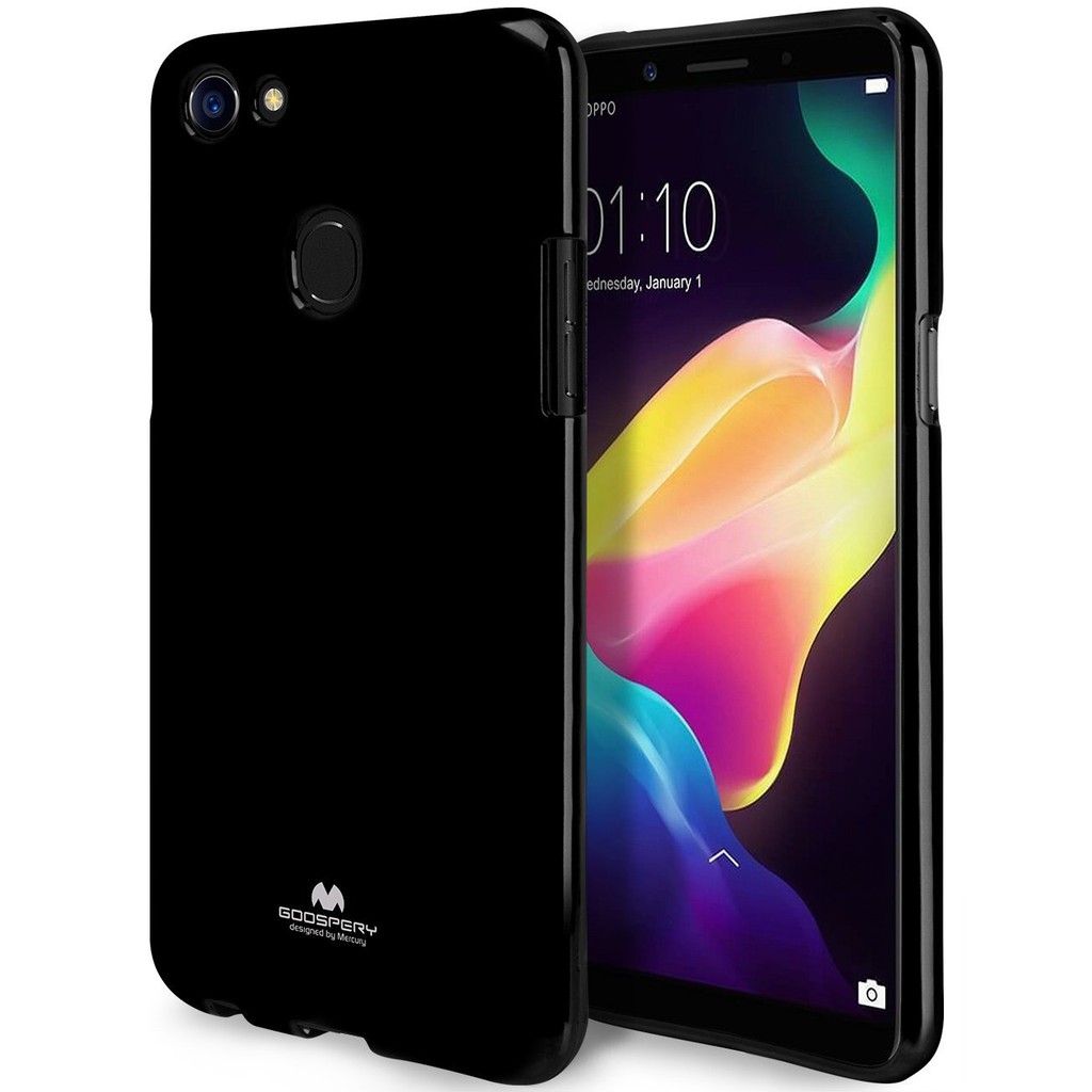 เคส Oppo F7 Case รุ่น Mercury Goospery Pearl Jelly สีดำ (เคส TPU แบบ ...