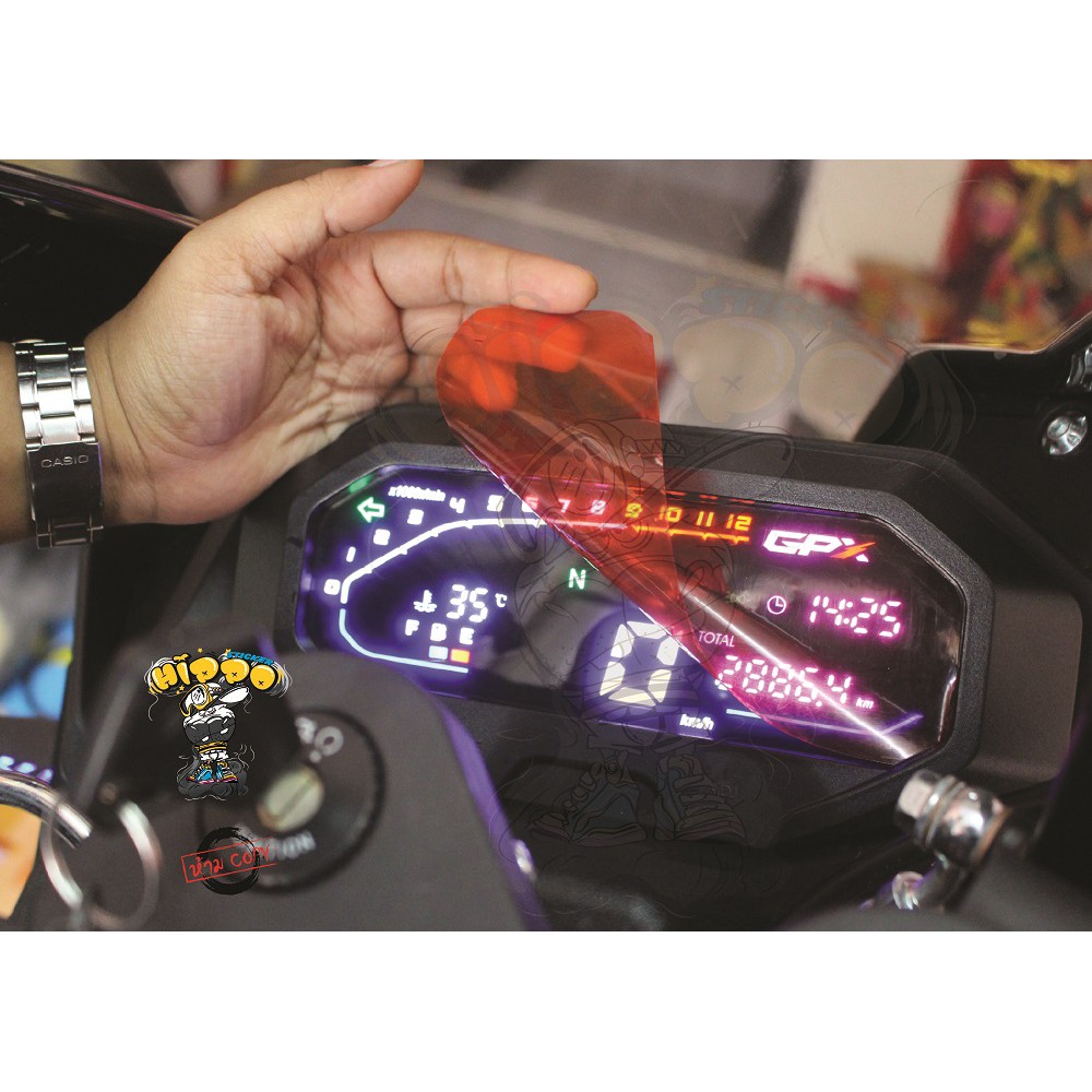 สติ๊กเกอร์กันรอยเรือนไมล์ Demon GR200 สีแดง | Shopee Thailand