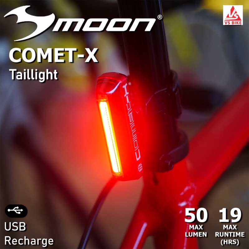 ไฟท้าย MOON COMET-X 50Lumen รับประกันคุณภาพ 1 ปี | Shopee Thailand