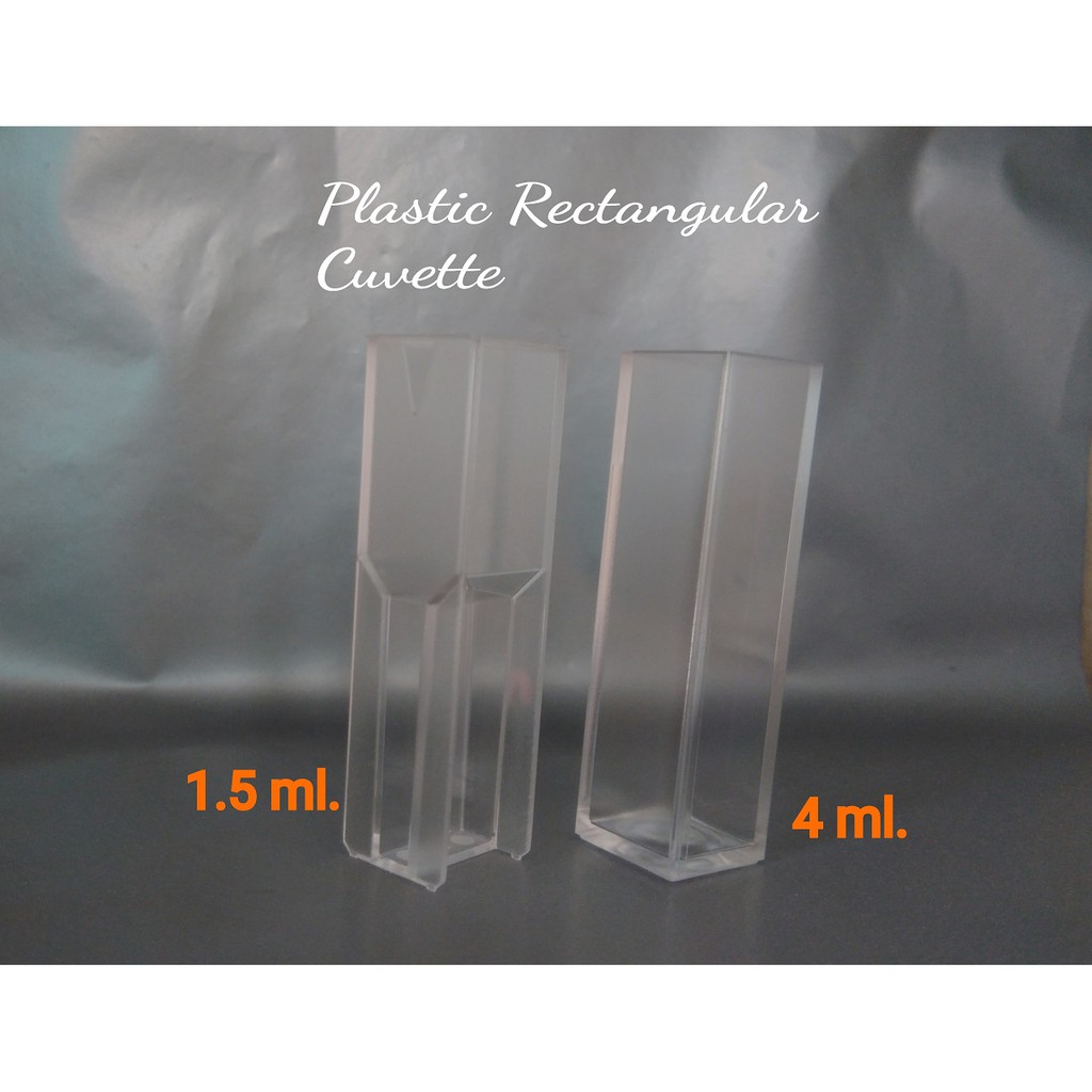 หลอดคิวเวตพลาสติกสี่เหลี่ยม (Plastic Rectangular Cuvette) 6อัน/แพ็ค ...