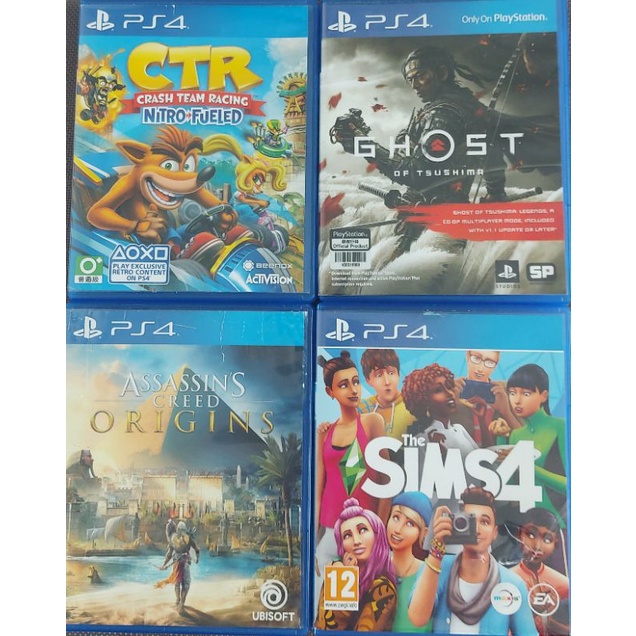 แผ่นเกมส์ ps4 CTR crash team racing /Assassins creed Origins /GHOST OF ...