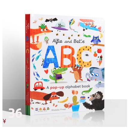 (พร้อมส่ง) บอร์ดบุ๊ค Alfie and Bets: A pop-up alphabet book ปากกา ...