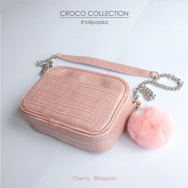 Tolli Croco-Snake Bags 13 สี ทรงผืนผ้าซิปเหล็กลายจระเข้และงู | Shopee ...