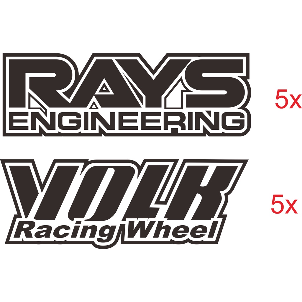 สติ๊กเกอร์ตัด VOLK RACING RAYS ENGINEERING VELG 1 ชุด 10 ชิ้น | Shopee ...