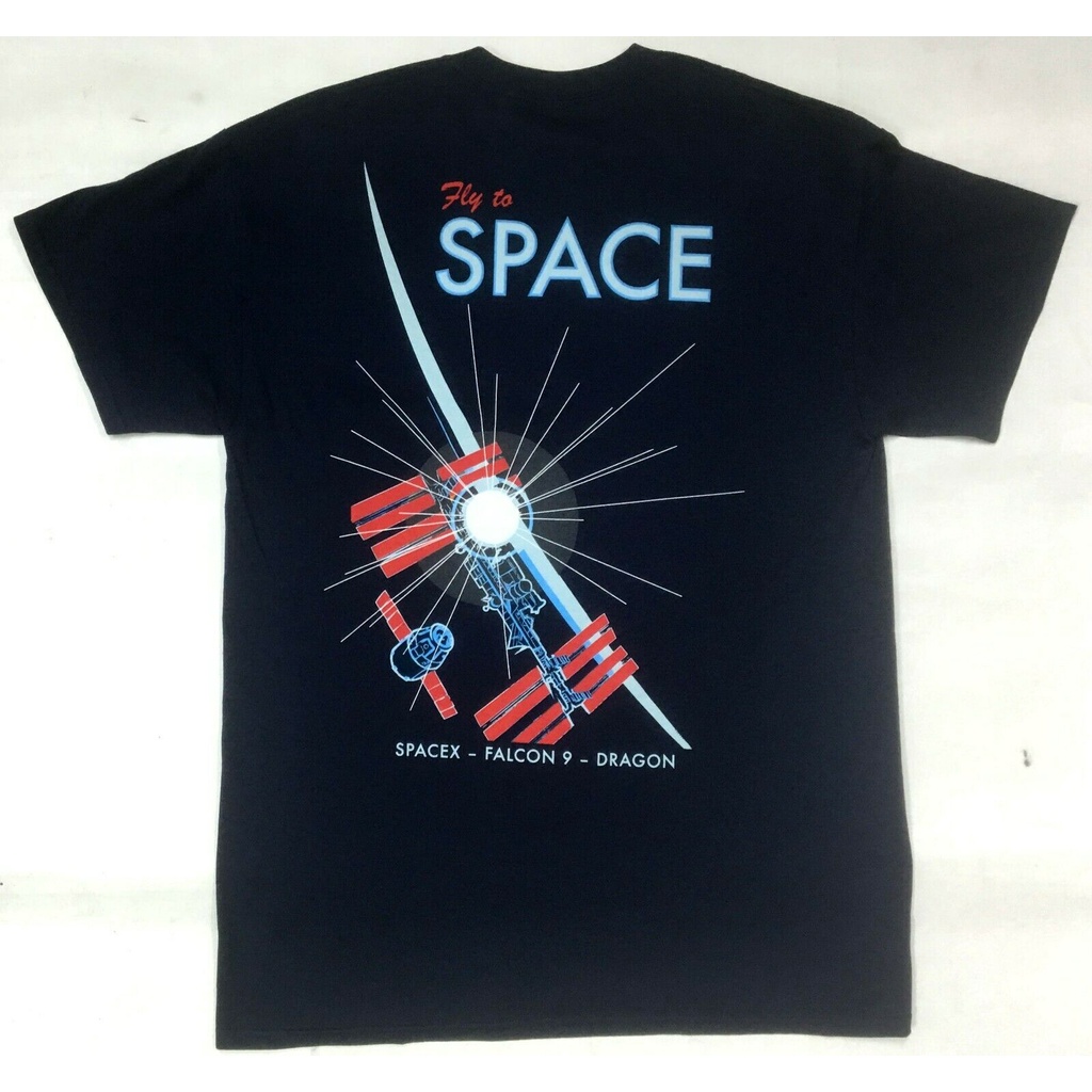 เสื้อยืด พิมพ์ลาย SpaceX Elon Musk FLY TO SPACE FALCON 9 สไตล์คลาสสิก ...