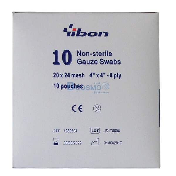 ผ้าก๊อซ ผ้าก๊อซทำแผล GAUZE Non-Sterile YIBON ผลิตจากผ้าฝ้าย 100% ดูดซึม ...