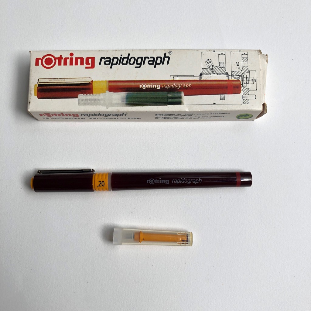 Yg Rotring RAPIDOGRAPH RAPIDO 0.1-1.0 Dry Cardridge Ink In The Dry Tube ...