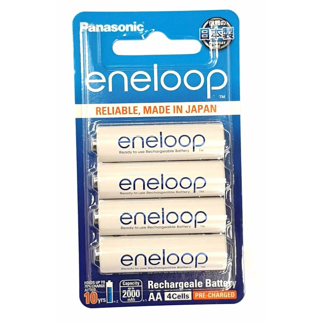 ถ่านชาร์จ Panasonic Eneloop AA type 2000 mAh min 1900 mAh 4 ก้อน แพค ...