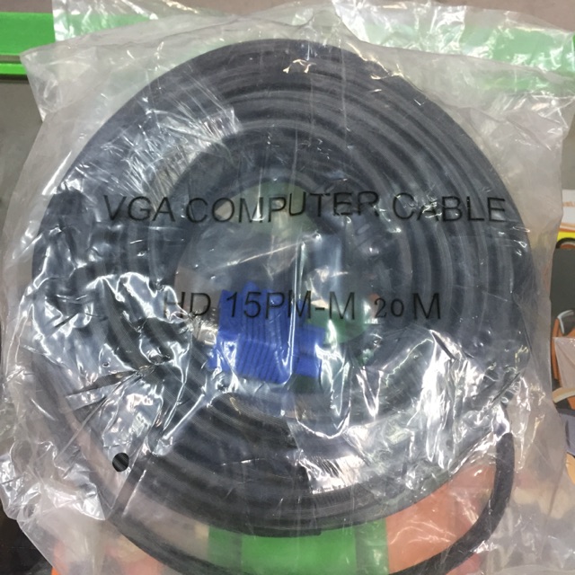 สาย VGA 3+4 ต่อจอคอม M/M 20เมตร | Shopee Thailand