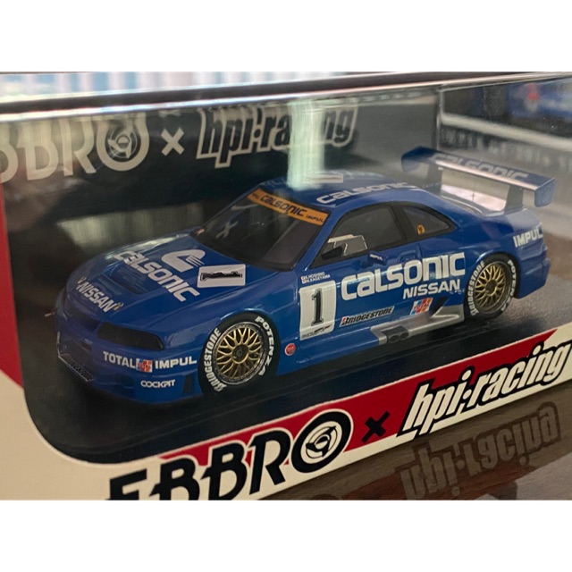 โมเดลรถแข่ง EBBRO x hpi racing แท้ CALSONIC Skyline GT-R (#1) 1995 JGTC ...