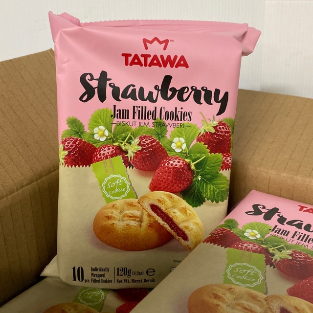 TATAWA STRAWBERRY คุกกี้!! 1แพค/10ชิ้น ราคาพิเศษพร้อมส่ง!! | Shopee ...