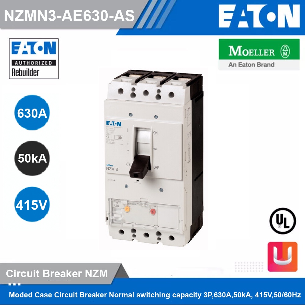 EATON Moded Case Circuit Breaker Normal switching capacity 3P,630A,50kA ...