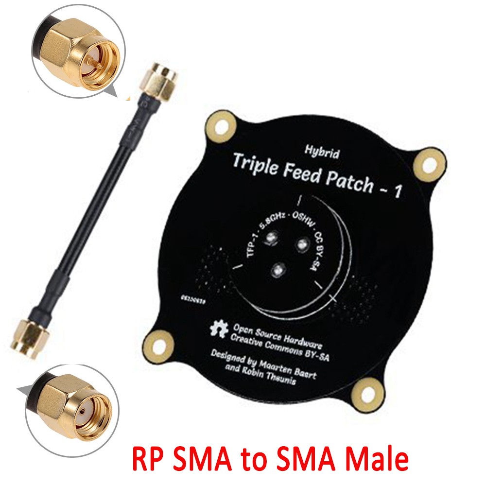เสาอากาศ 5.8GHz Triple Feed Patch SMA / RP SMA Directional Circular ...